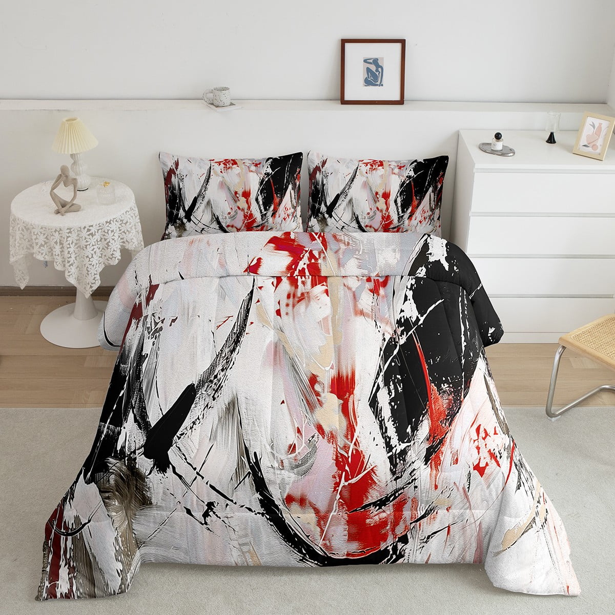 Click here for Yst Abstract Graffiti Boys Comforter Set Full Blac... prices