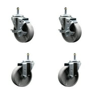 4-Piece Caster Set with Adjustable 6-inch Leveling Jacks for Baker ...