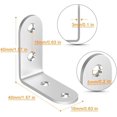 20 Pcs L Bracket Stainless Steel Corner Brace 1.57 x 1.57 inch Right ...