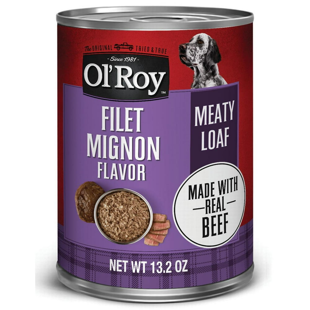 Olâ Roy Meaty Loaf Filet Mignon Flavor Wet Dog Food, 13.2 oz - Walmart ...