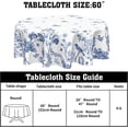 Spring Blue White Floral Round Tablecloth 60 Inch Summer Chinoiserie ...
