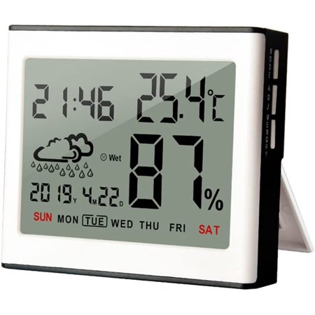 CARBONLIKE Thermometer Adjustable Electronic Hygrometer with Bracket ...