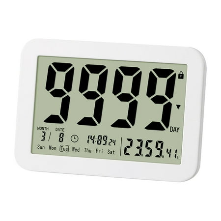 Digital 9999 Days Timer Clock with Clock Calendar Wide Application ...