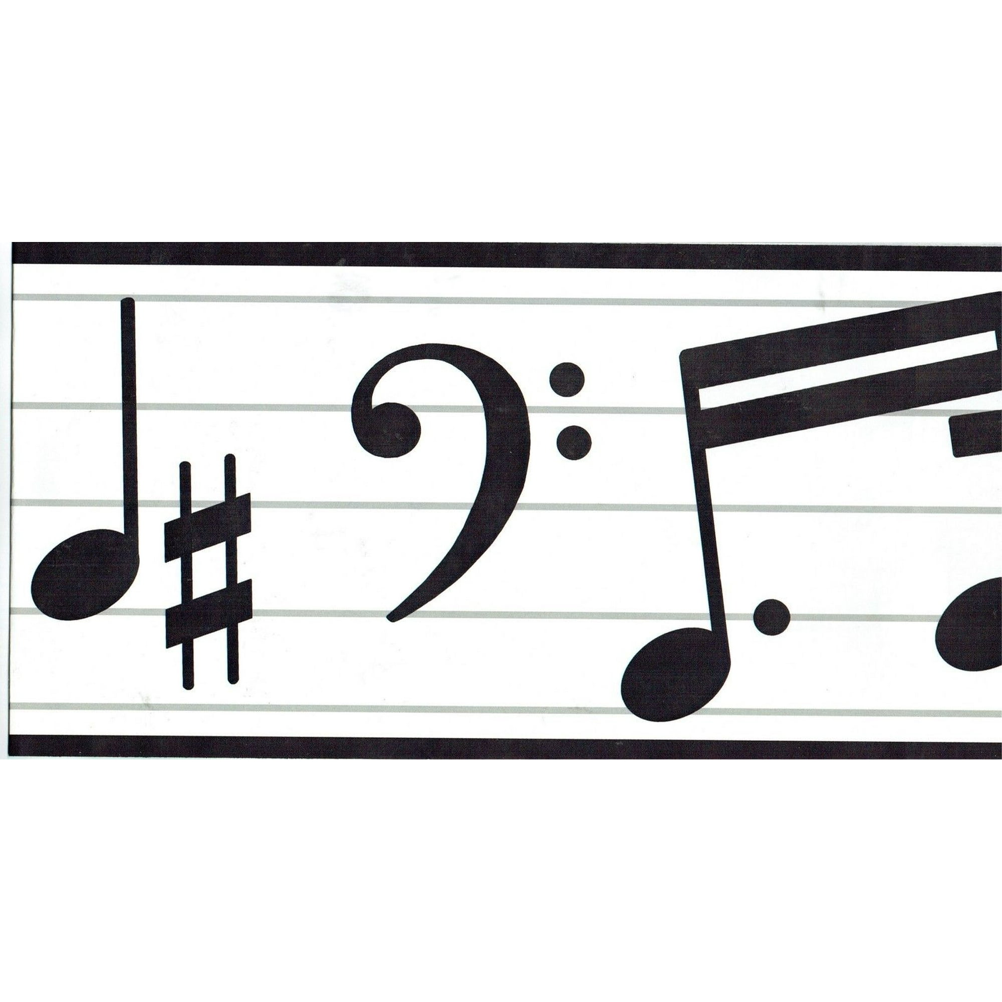Musical Notes Wallpaper Black And White