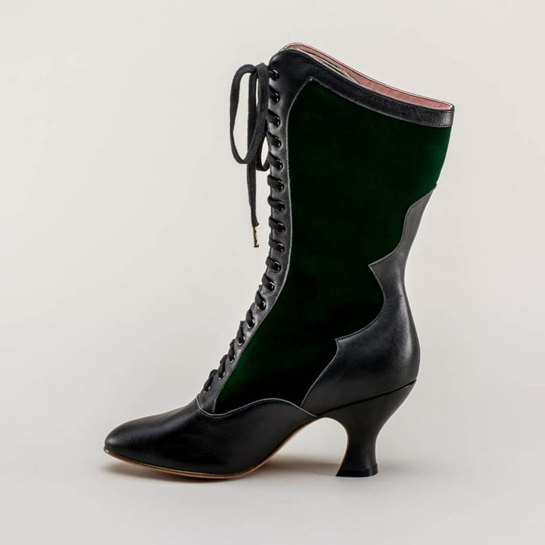 Women's Renaissance Ankle Boots Chunky Heel Betastella Women's Vintage ...
