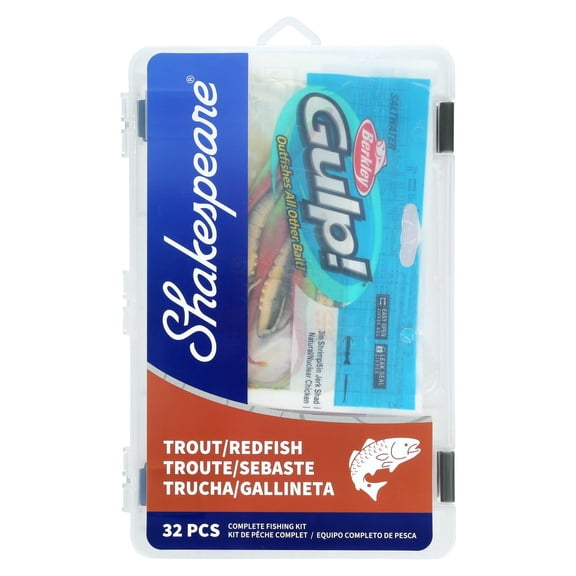 Shakespeare Catch More Fish Redfish Trout Tackle Box Kit, Fishing ...