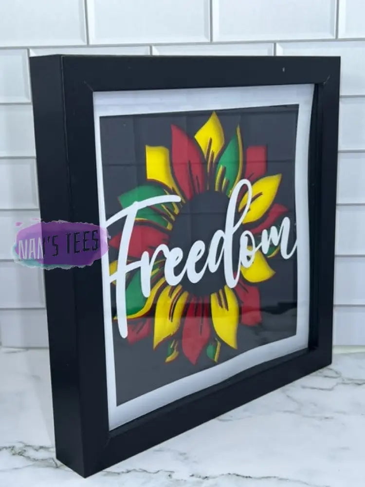 Freedom Juneteenth Framed 3D Layered Paper Cut Shadow Box Wall Art ...