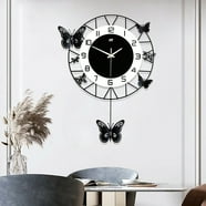 Yosemite Home Decor Large Gilded Round Metal Gear Wall Clock in Gold ...