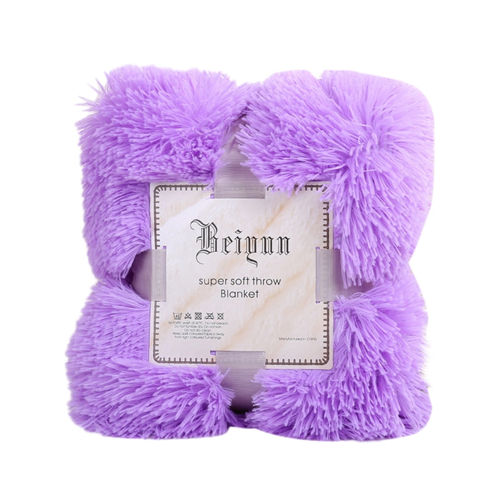 80x120cm Soft Fluffy Shaggy Warm Bed Sofa Bedspread Bedding Sheet Throw ...