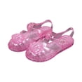 Abomasnow Girl's Transparent Glitter Closed Toe Fisherman Sandals with ...