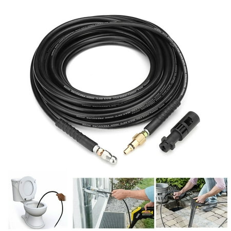 15M 5800PSI High Pressure Washer Sewer Drain Cleaning Hose Pipe Cleaner ...