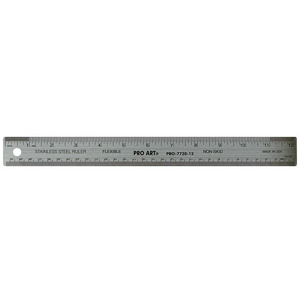 Pro Art 12" Stainless Steel Ruler - Walmart.com - Walmart.com