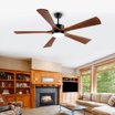 60 inch Indoor Outdoor Farmhouse Wood Ceiling Fan with Lights Remote ...