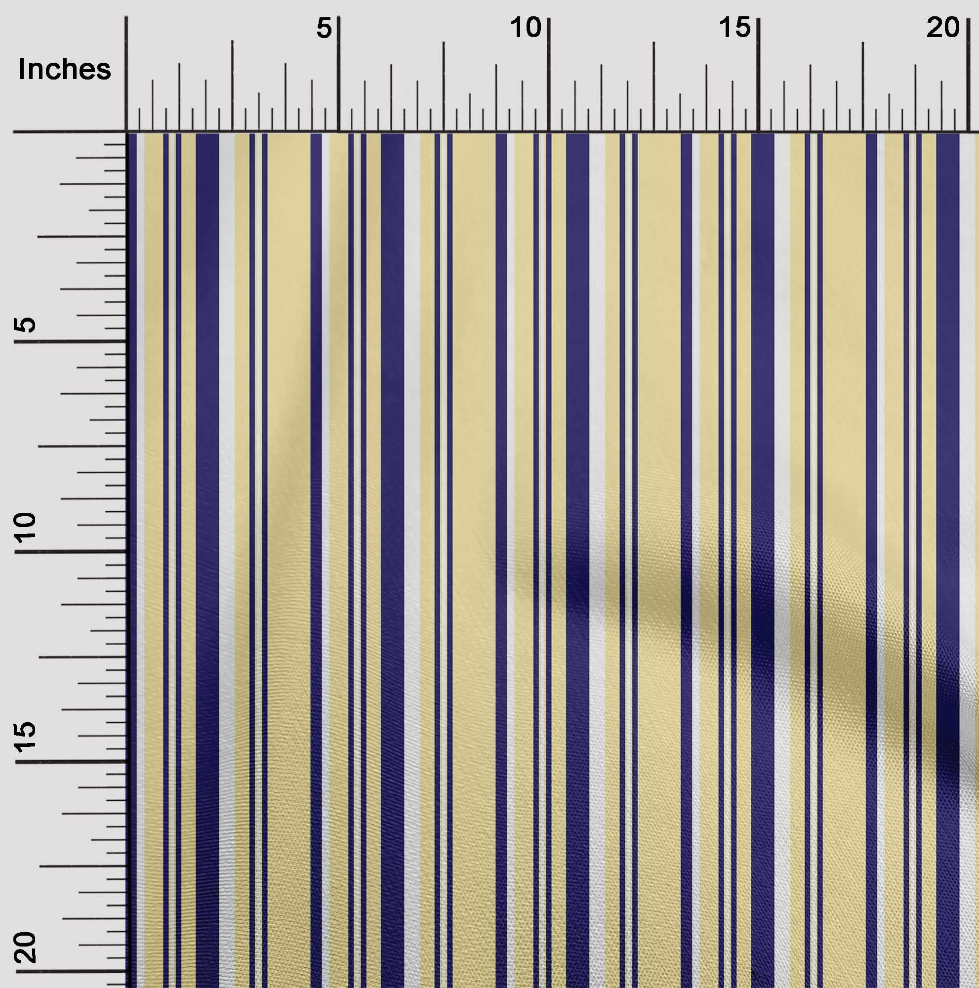 oneOone Organic Cotton Voile Fabric Multicolor Stripe Print Fabric By ...