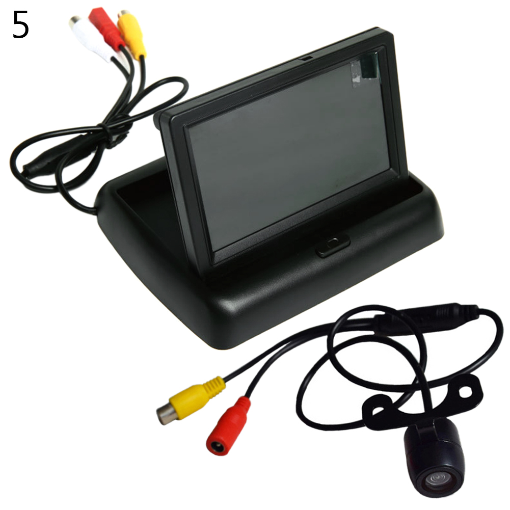 4.3inch LCD 12V Folding Display Car Rear View Backup Reverse Camera ...