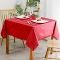 DWCN Plastic Tablecloth 100% Waterproof Oil Spill Proof Square Table ...