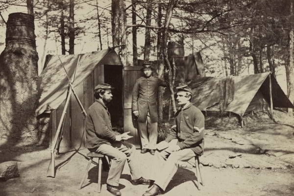 Print: Provost Guard At Headquarters 6th Army Corps, Near Hazel River ...
