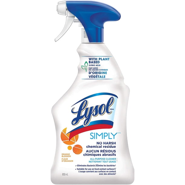 Lysol, Simply All Purpose Cleaner, No Harsh Chemical Residue, Orange ...