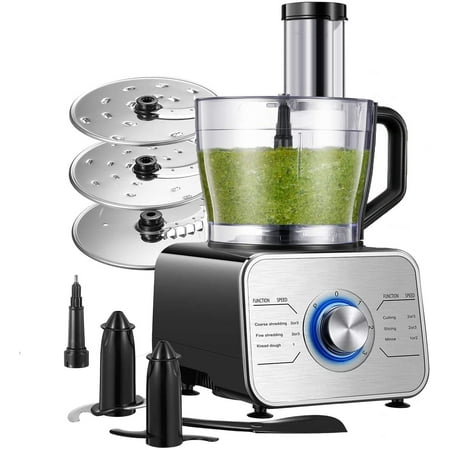 Food Processor, 12 Cup Vegetable Chopper, 3 Speeds 6 Main Functions ...
