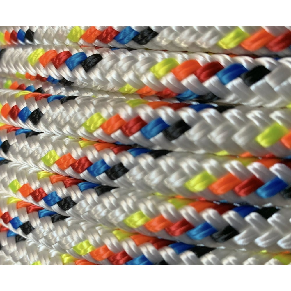 5/16 x 100 ft. Premium Double Braid/Yacht Braid Polyester Nautical Rope ...
