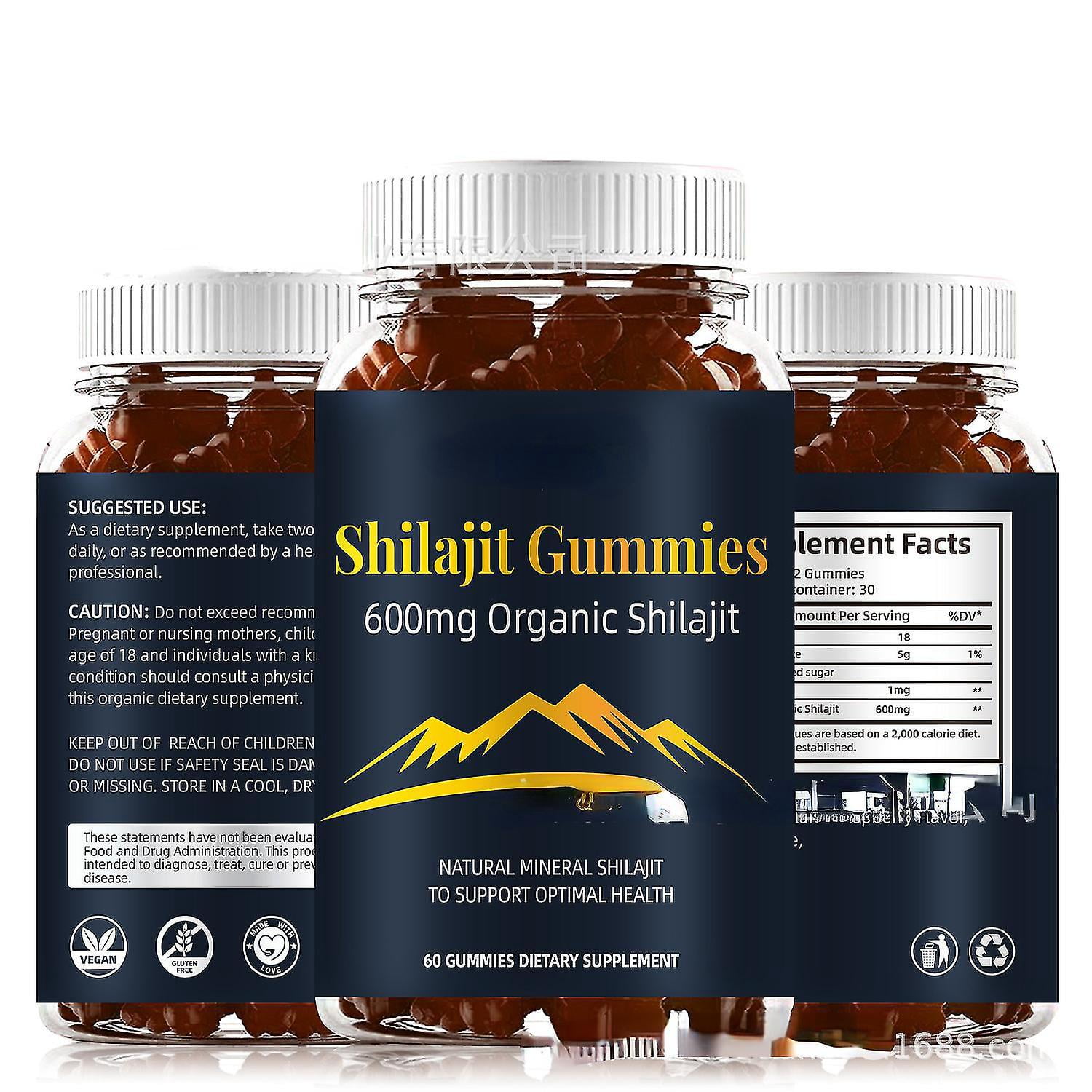 Shilajit Gummies, 600mg Organic Shilajit, Shilajit Resin Gummies ...