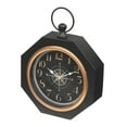 Maison Concepts Black Octagon Metal Table Clock (11L X 3.35W X 15.15H ...