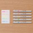KIRE-NA Highlighter Set, Basic 5 Colors, Chisel and Fine Tip, Quick-Dry ...