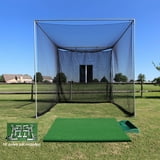 Cimarronsports 10x10x10 Masters Golf Net w Frame Kit, 5x5 TeeLine Golf ...
