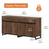 Modern TV Stand for TVs up to 70 inch Walnut - Walmart.com