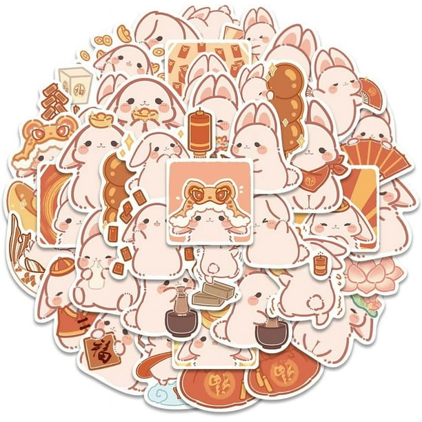 Rabbit Stickers Bunny Stickers Pack 40pcs-Suitable for Laptop Travel ...