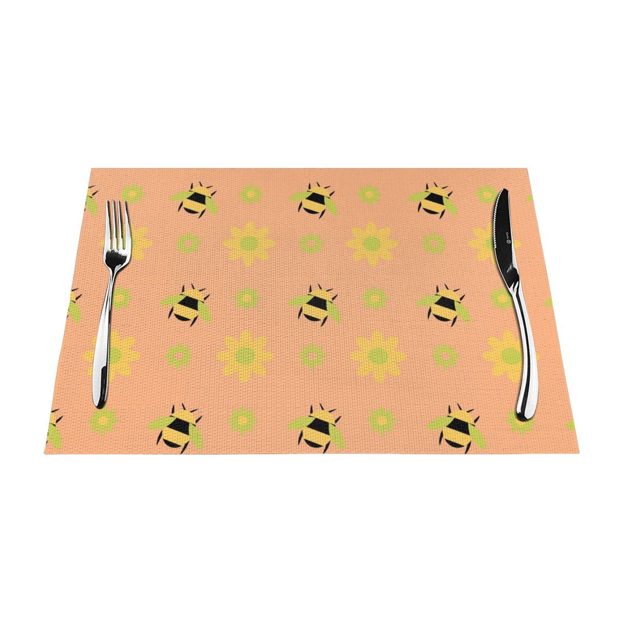 XMXY Woven Placemats Set of 6 PCS, Bee A Bug Gift Table Mats Washable ...