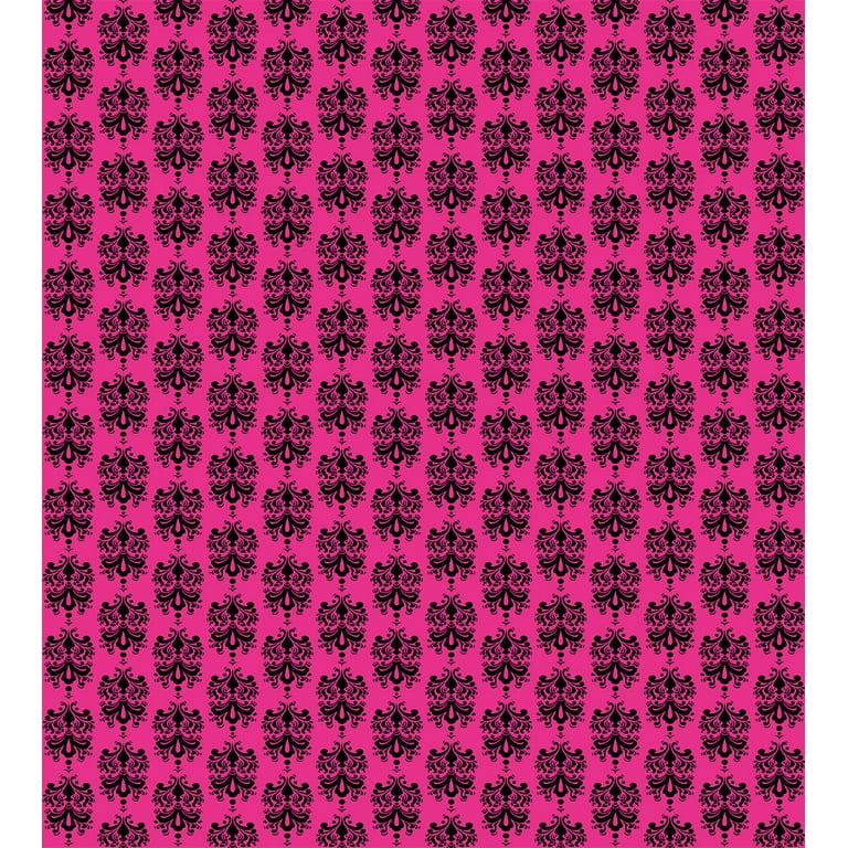 Black And Pink Damask Pattern
