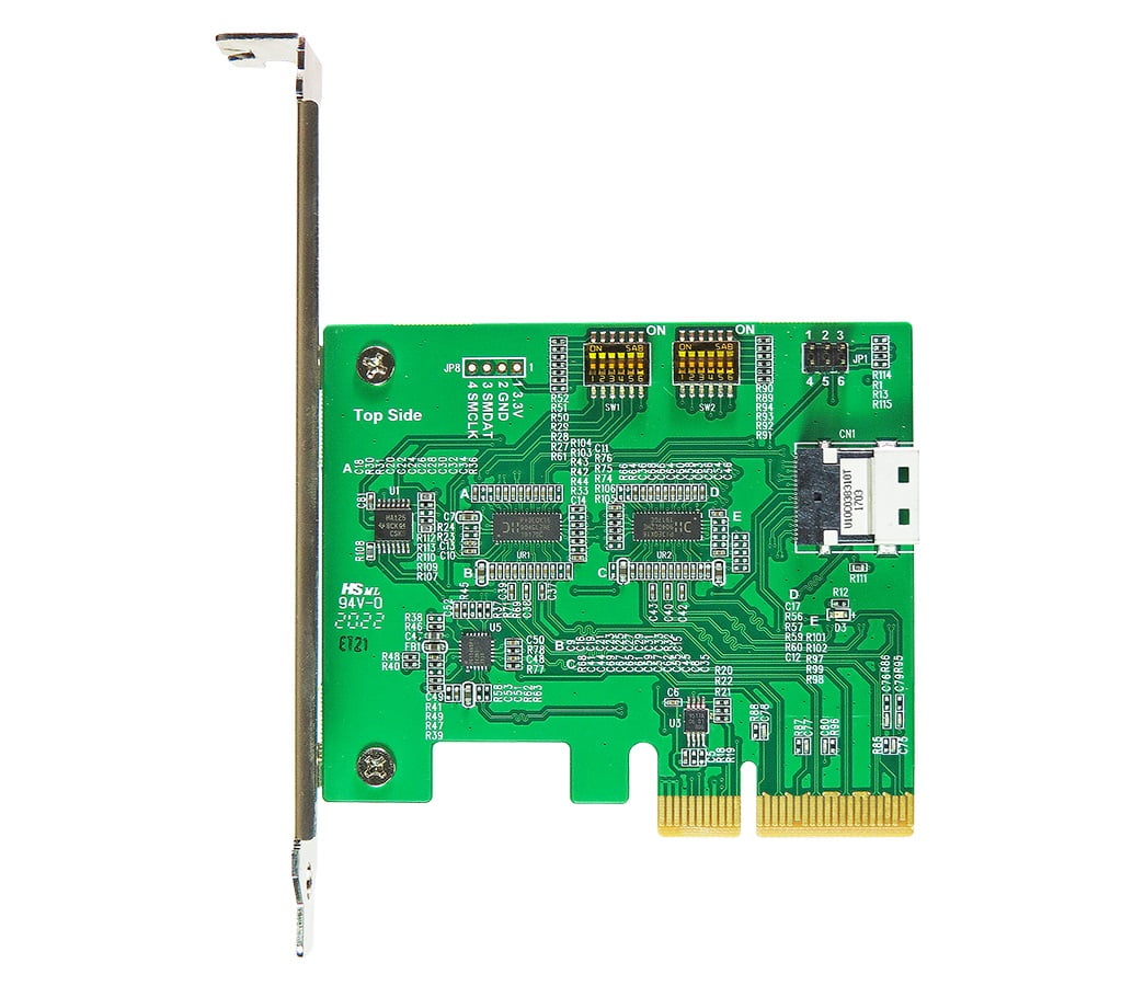 PCIe x4 Gen4 with ReDriver to SlimSAS 4i (SFF-8654) Add in Card ...