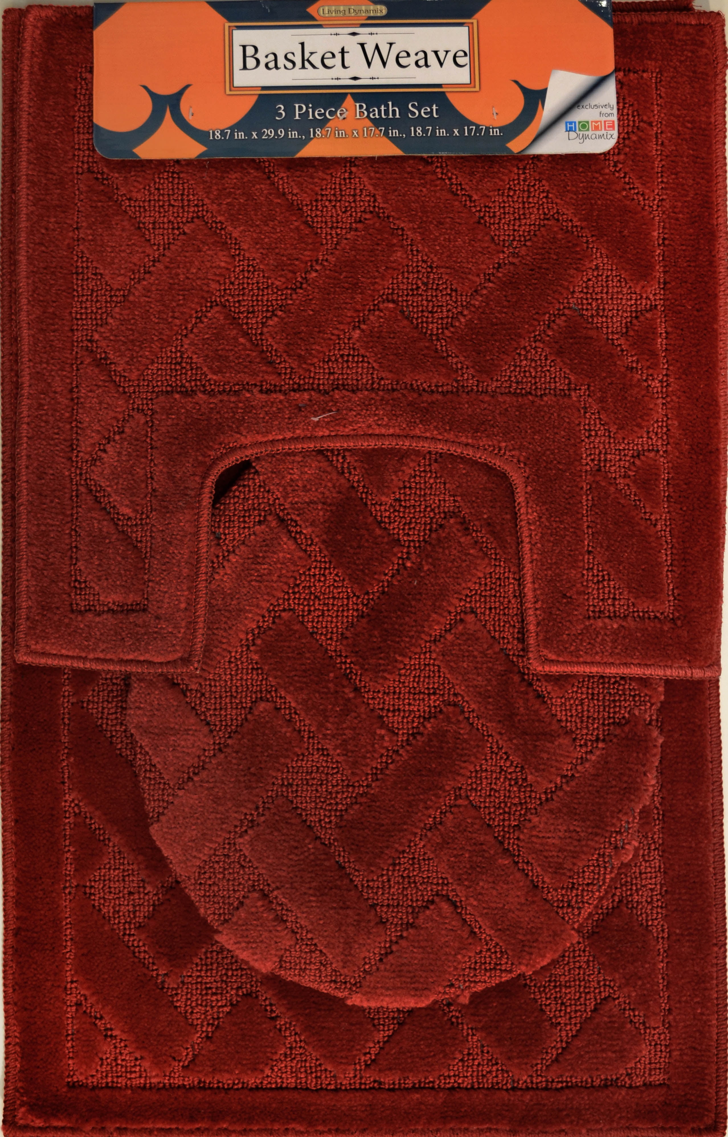 Home Dynamix Modern 3 Geometric Polypropylene, Latex Bathroom Linen Set ...