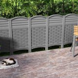 ADDOK Air Conditioner Fence Privacy Screen,Resin Outdoor Privacy Vinyl ...