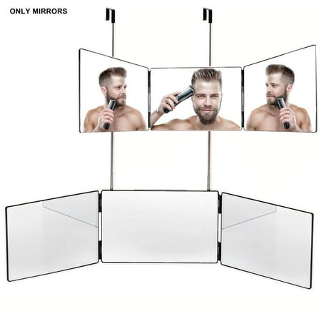 3 Way Mirror Adjustable Trifold Mirror Self Hair Cutting And Styling ...