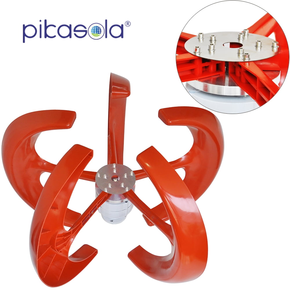 Buy Pikasola Wind Turbine 200W max 220W 12V 5 Blade Wind Vertical Axis ...