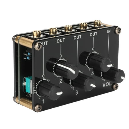 Mini Stereo 4 Channel Line Mixer, 4 Channel Line Mixer Portable Easy To ...