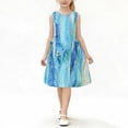 Amidoa Girl Dresses A-Line Sleeveless Flowy Floral Print Dress Casual ...