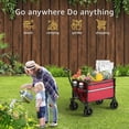 Collapsible Wagon Cart with Wheels Foldable - Folding Utility Heavy ...