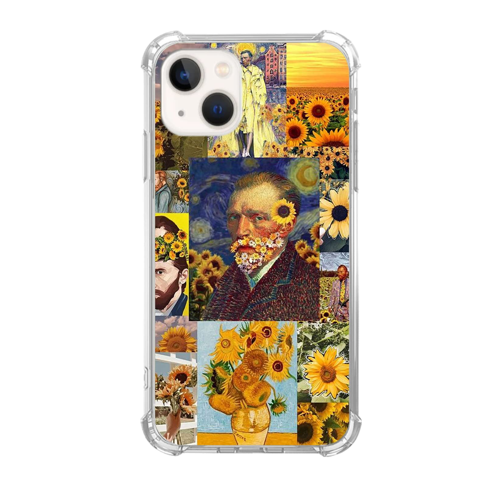 Sunflower Painting Case for iPhone 13 Mini,Aesthetic Art Design TPU ...