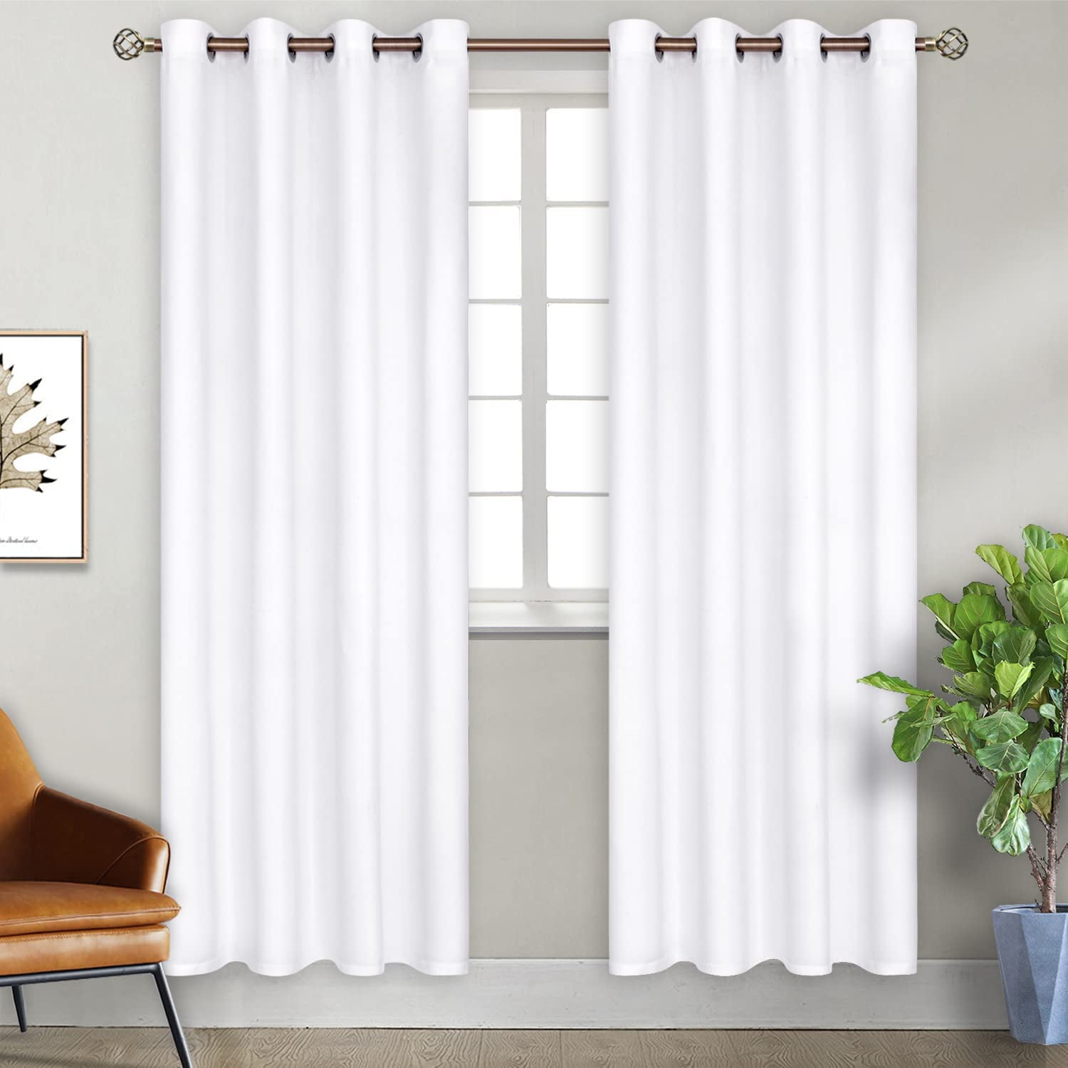 Click here for Siabc-Pure White Curtains For Living Room Grommet... prices
