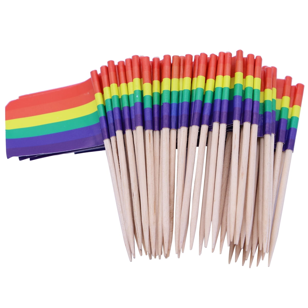 NUOLUX Flag Pride Toothpicks Rainbow Mini Cupcake Picks Gay Cake Topper ...