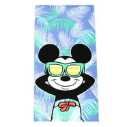 Disney Plush Cotton Mickey Mouse Surfing Beach Towel 28x58 - Walmart.com