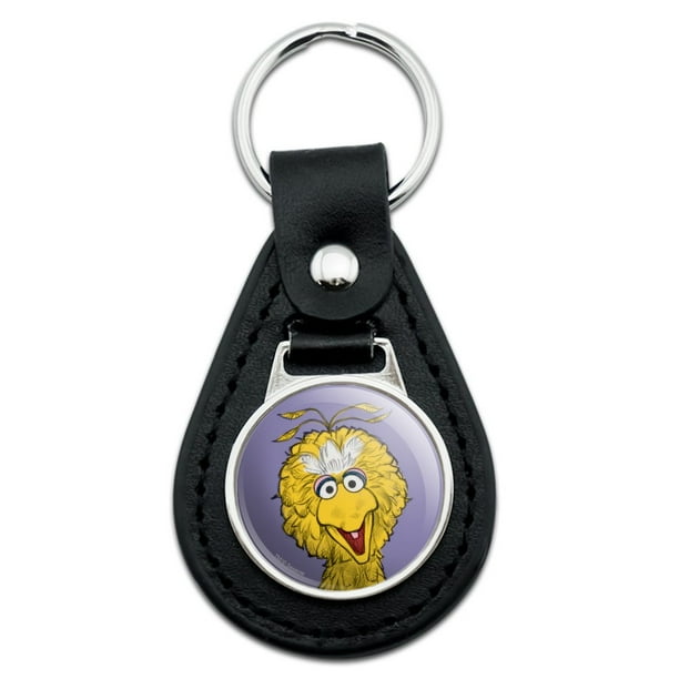 Black Leather Sesame Street Vintage Big Bird Keychain - Walmart.com