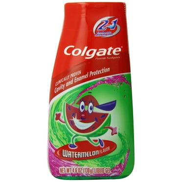Colgate Kids 2-in-1 Toothpaste and Mouthwash Watermelon 4.60 oz (Pack ...