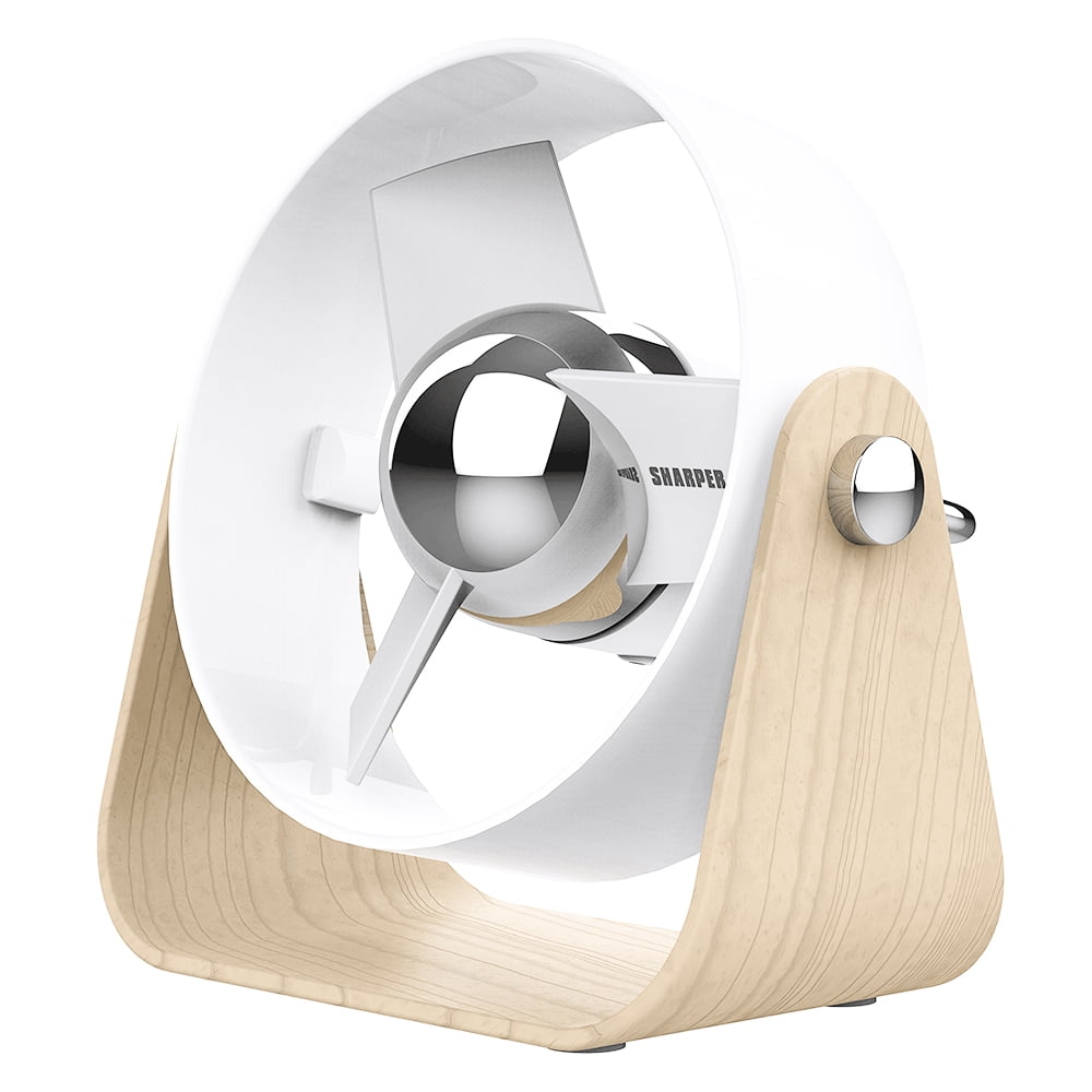 Sharper Image SBS1-SI Small Personal USB Fan with Soft Blades, 2 Speeds ...