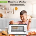 LONGDEEM Clear View Glass Toaster - Extra Long Slot, 6 Browning Levels ...