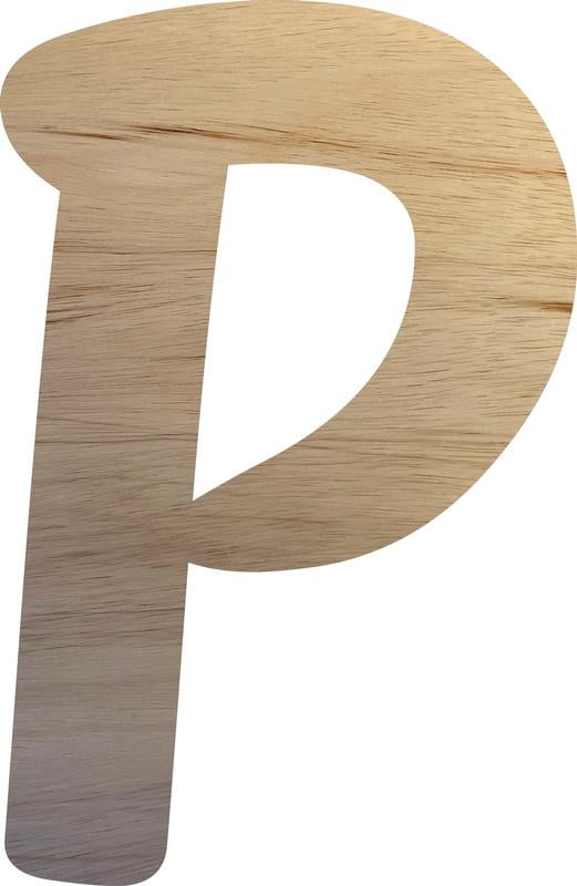 Wooden Letter Unfinished P, Wood Letter Craft 10'' Tall Wall Hanging ...