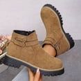 Crunowin Women's Fashion Boots, Cool Eye-Catching Buckle Autumn Thick ...